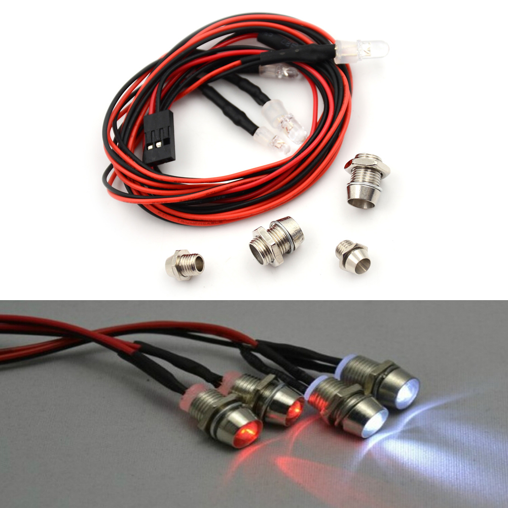 RC Car 4pcs RC Model Drift Car LED Night Light 5mm & 3mm Headlamps RC ...