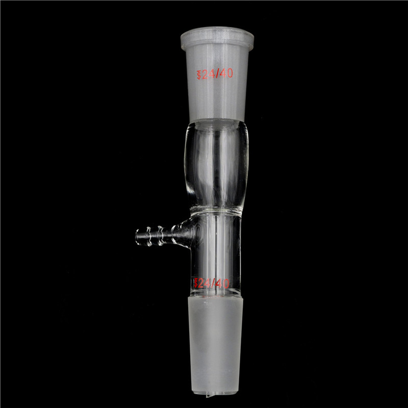 24/40 Glass Vacuum Take-off Adapter Laboratory Straight Tube Gas Inlet ...