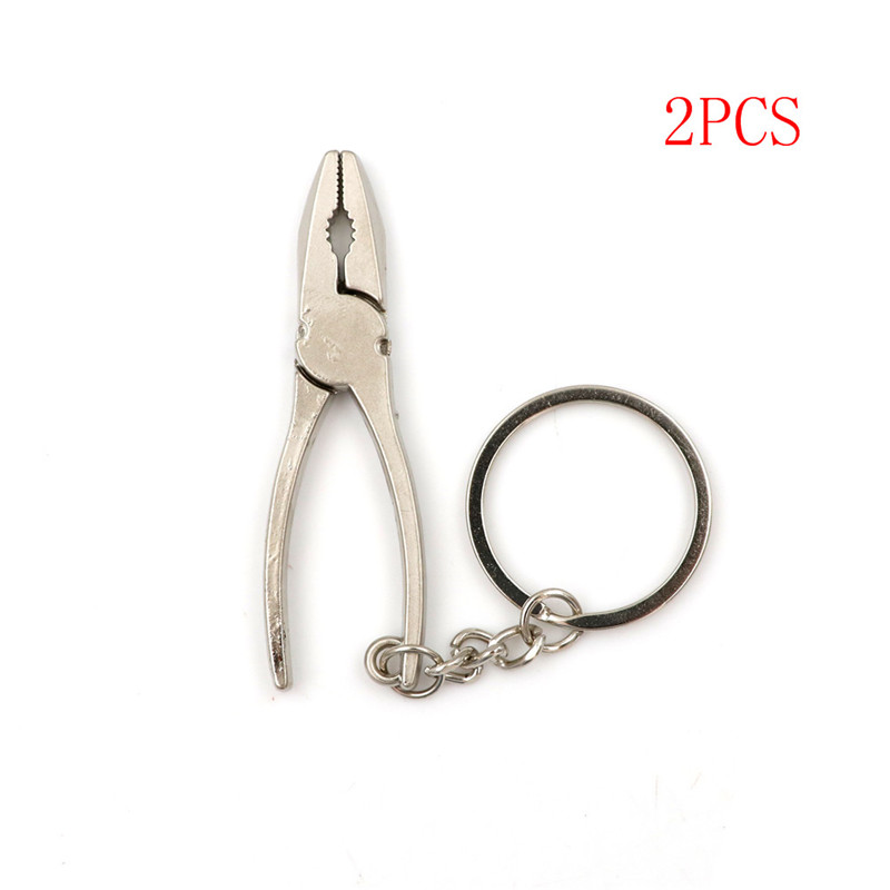 2pcs Mini Vise Tool Pliers Keyring Keychain Metal Adjustable Unisex Gif`uk Th