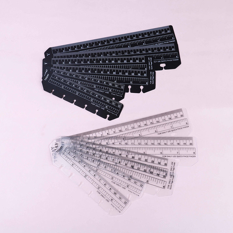 A5 A6 A7 2pcs Black White Bookmark Rulers Spiral Notebook Quick Page ...