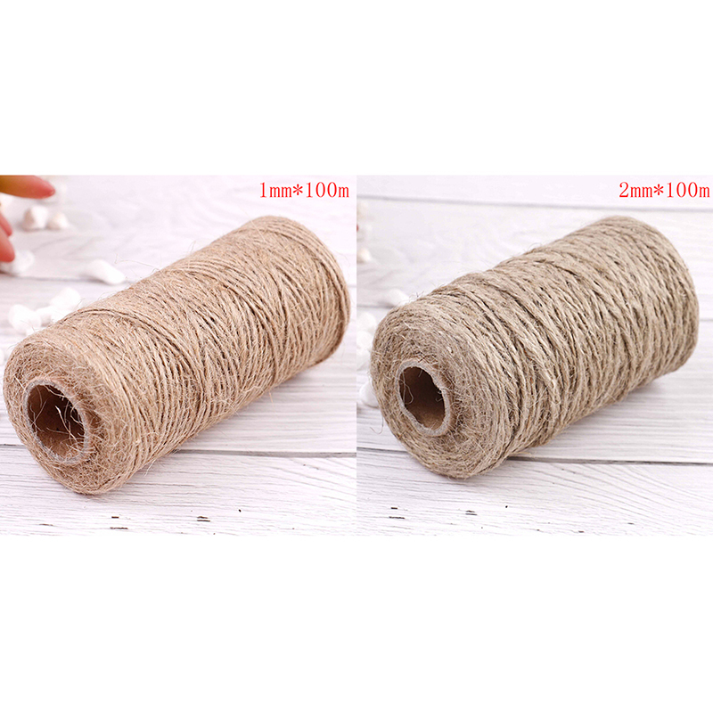 100Meters Natural Dry Twine Cord Jute Twine Rope Thread For DIY-Decor ...