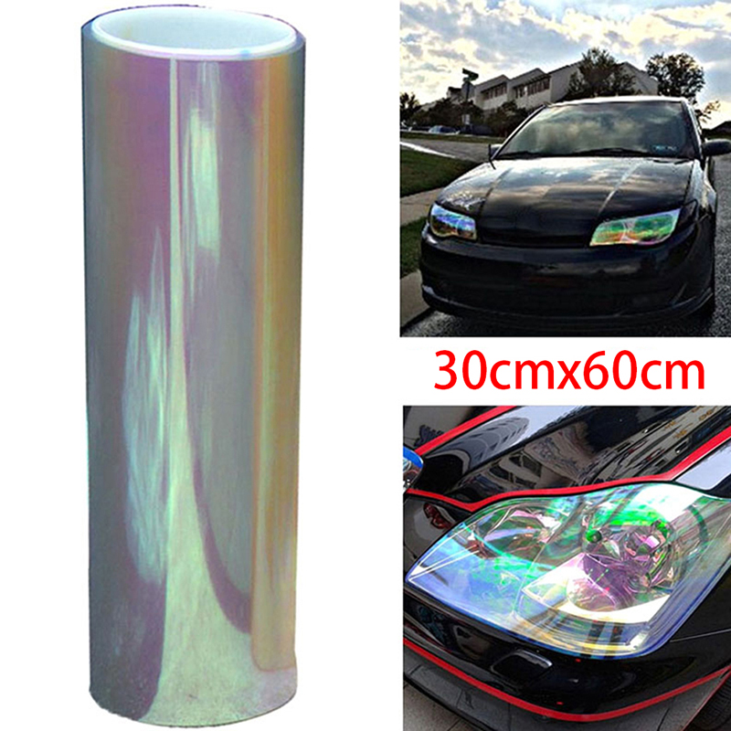 Chameleon color changing tint vinyl wrap sticker headlight film car ...