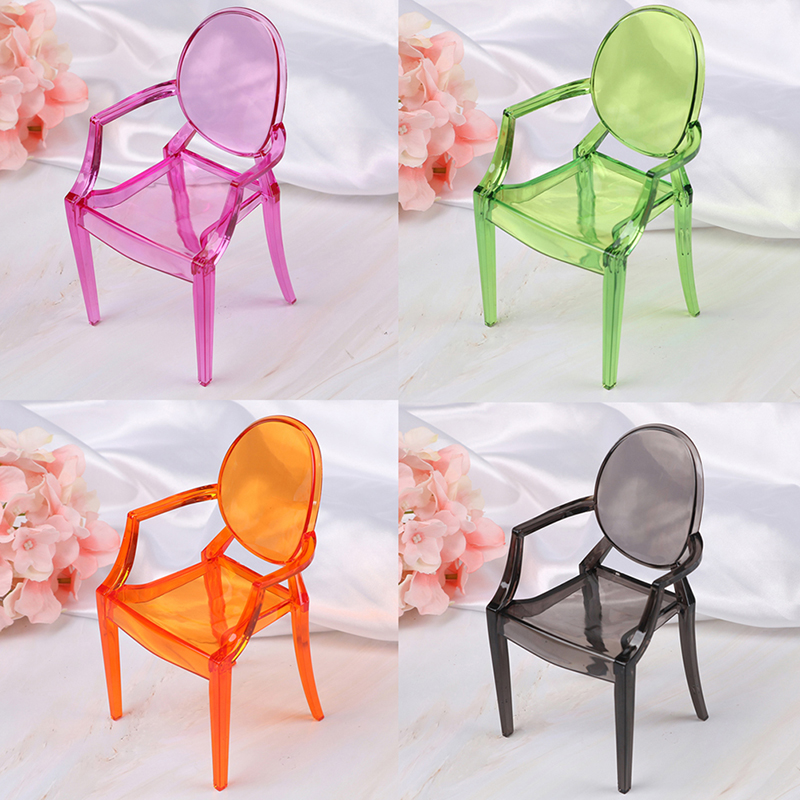 New plastic toys house decor dollhouse furniture 1/6 doll armchair ...