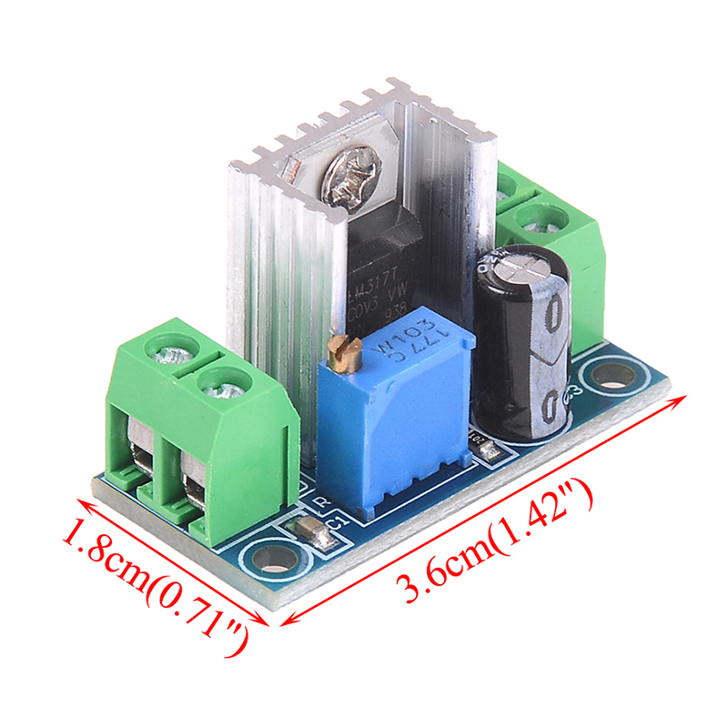 LM317 DC-DC STEP down converter 4.2V-40V to 1.2V-37V linear voltage ...