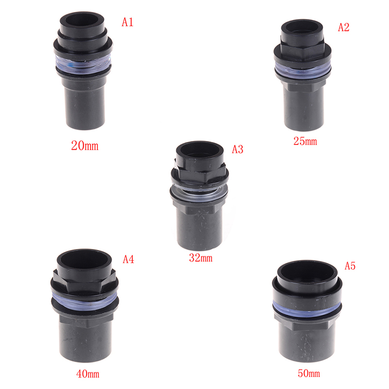 Connettore raccordo tubo dritto nero giunto PVC acquario pip K wi