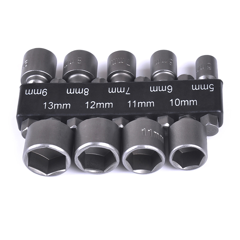 5-13mm steel power nut driver drill bit set 1/4" hex shank metric ...