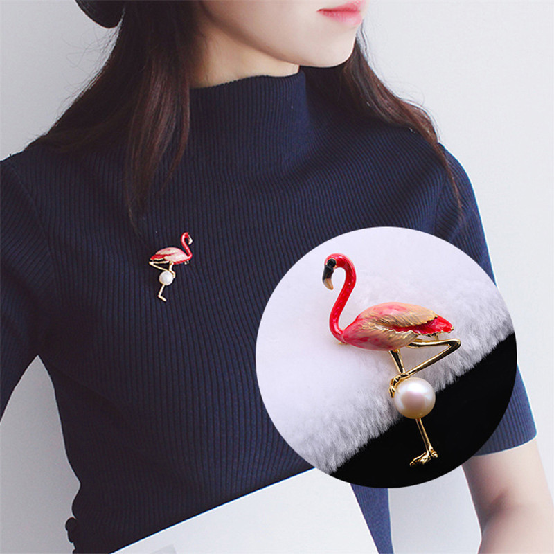 Elegants Flamingo Brooches Unisex Women &Men Brooch Pin Dress Coat ...