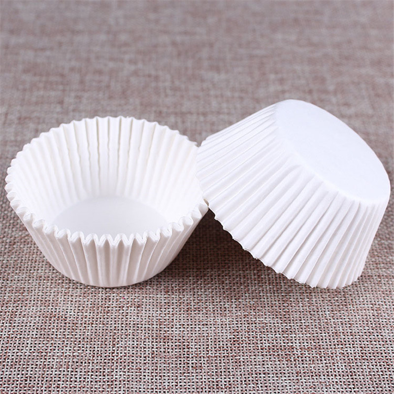 100pcs white cupcake paper cases cupcake paper cups for bakeware cake ...