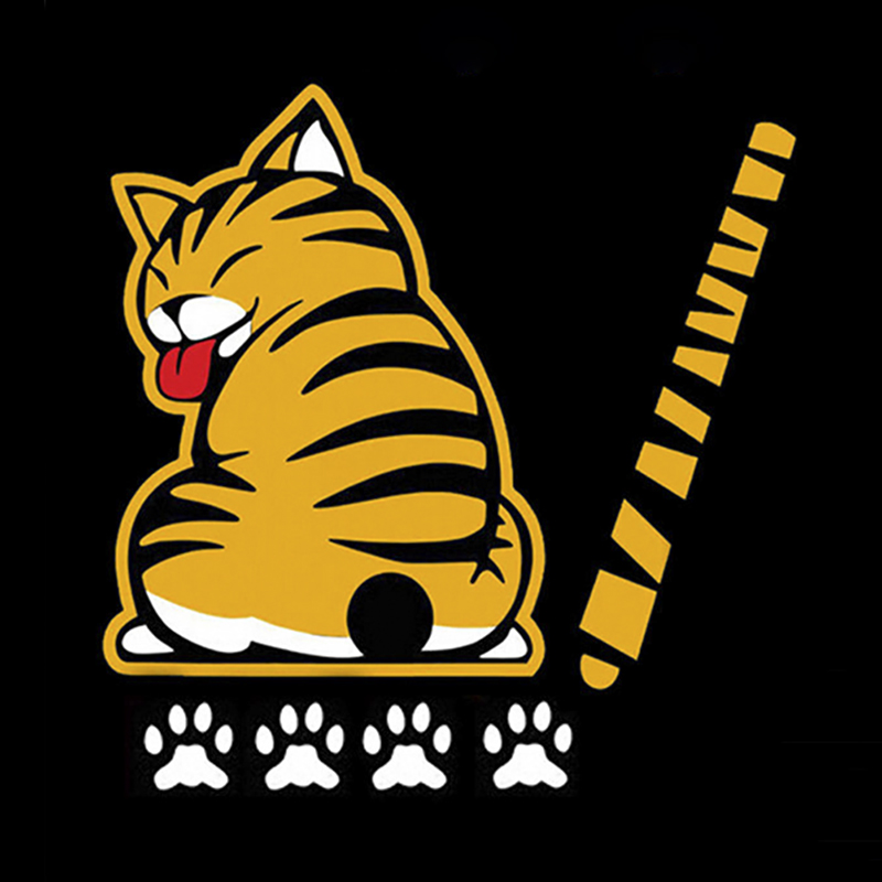 Funny Cat Moving Tail Stickers Window Wiper Decals Rear Windshield ...
