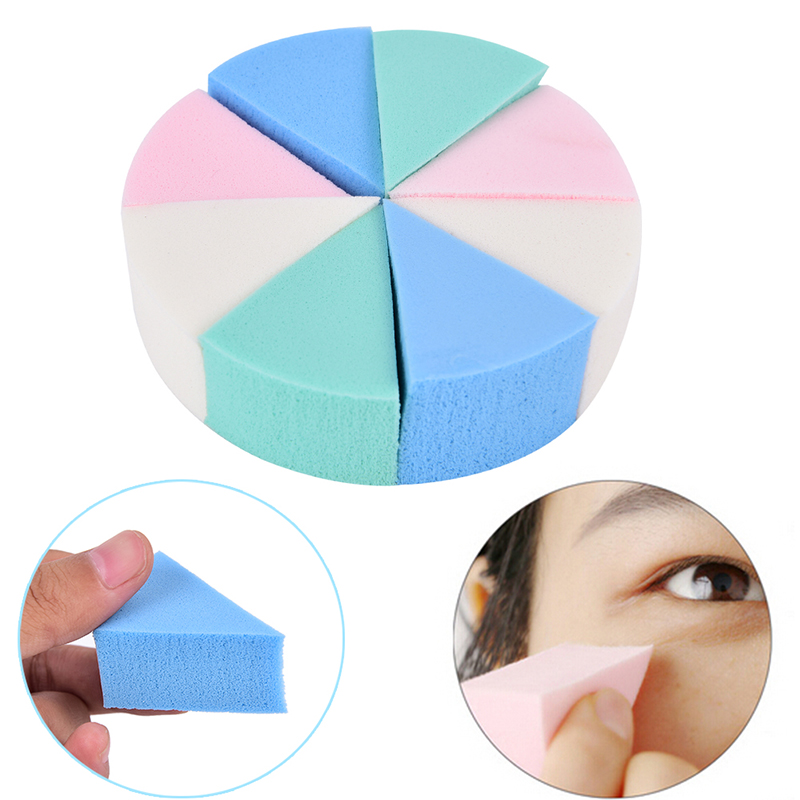 8pcs Triangle Shaped Soft Magic Face Cleaning Cosmetic Puff Wash Face ...