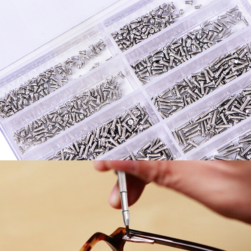 1000pcs/set Assorted Screws For Watch Eye Glasses Watchmaker Repair ...