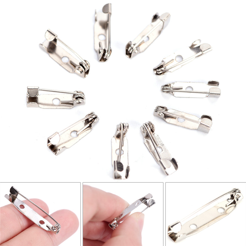 10x Safety Brooch Catch Bar Locking Pins Back Base Findings DIY Craft ...