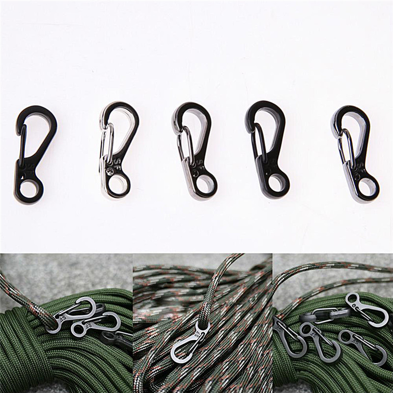 5X Mini Spring Cord Buckle Clasp Buckle Snap Hook Carabiner Mountainer ...