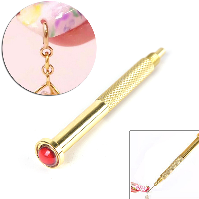 Nail Art Charm Piercing Hand Drill Hole Pierce Tool + 24 Pendants ...