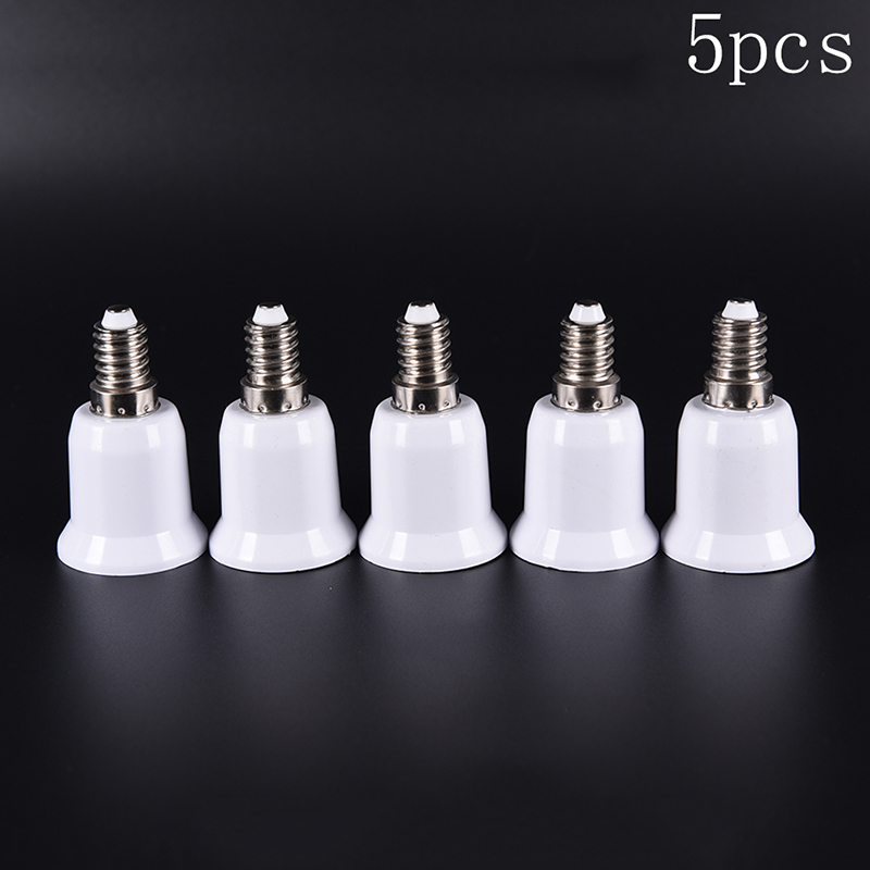 5pcs E14 to E27 Base Screw Light Lamp Bulb Holder Adapter Socket ...