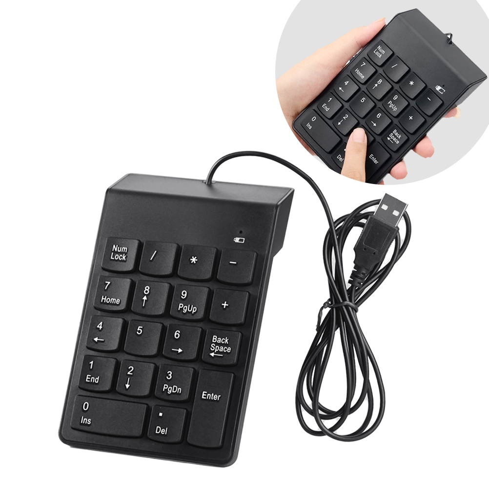 USB Number Pad Numpad Numeric Keypad 18 Keys Keyboard For Laptop Deskto ...