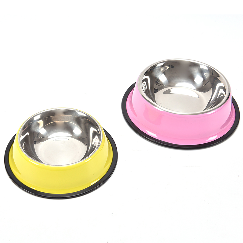 stainless steel dog bowls pet food water feeder for cat dog feeding ...