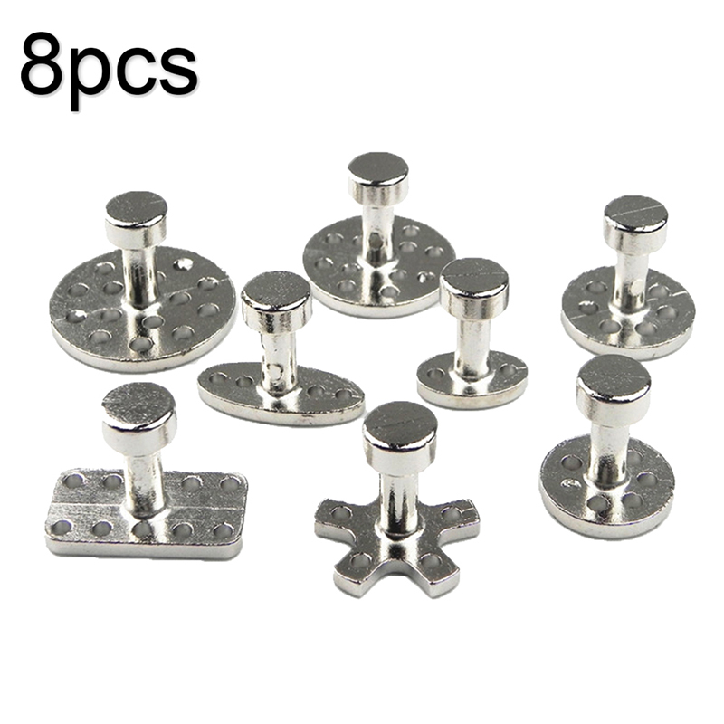 8p Metal Puller Tabs Pad Aluminum Glue Dent Paintless Repair Hail ...