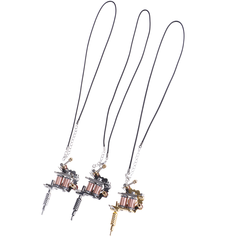 1X Mini Tattoo Machine Tattoo Keychain Key Holder Punk Style As Pendant ...