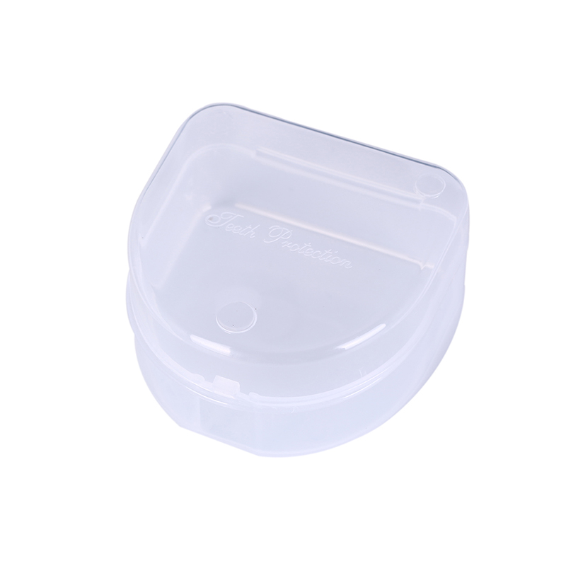 1pc dental box denture teeth storage case mouth guard container 6.4x6 ...