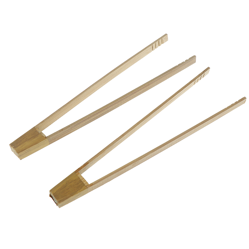 2pcs Bamboo Clip Cooking Kitchen Tongs Food Tool Steak Cake Wooden ZTA ...