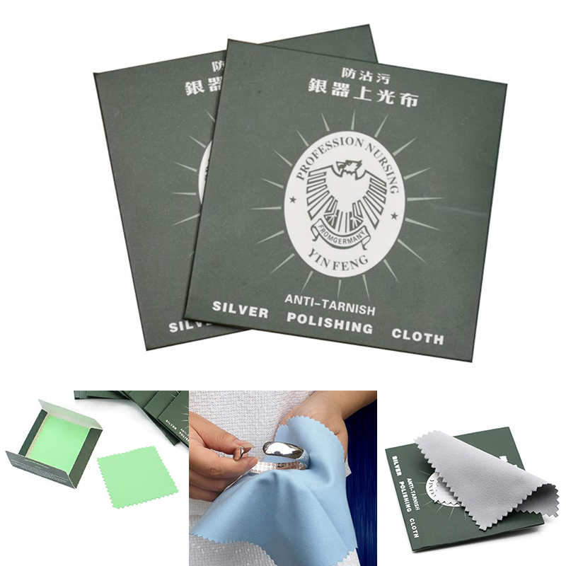 10PCS Silver Polishing Cloth Cleaner Jewelry Cleaning Cloth Anti ...