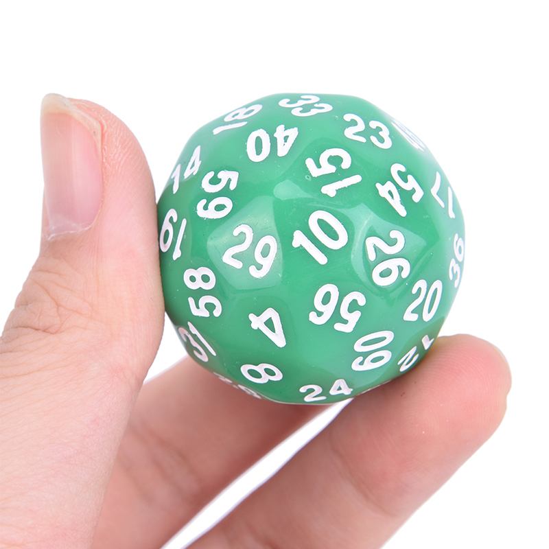 60 Face Gaming Dice Sixty Sided Die Number 1-60 Acrylic Cubes Dice E ...