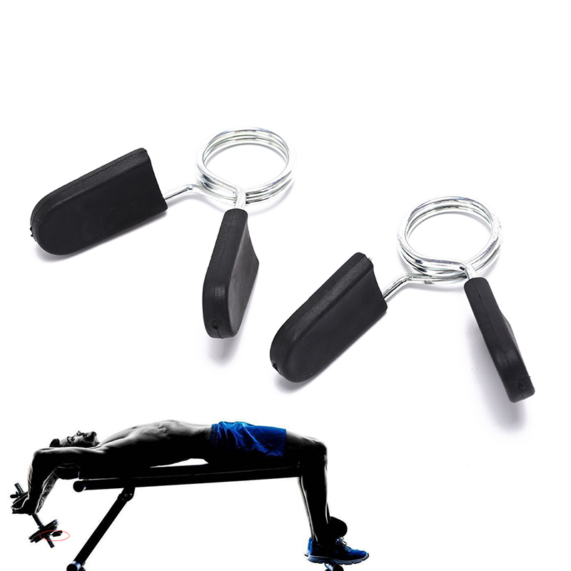 2X Black 25mm Spring Clamp Clips For Weight Dumbbells Gym Fitness ...